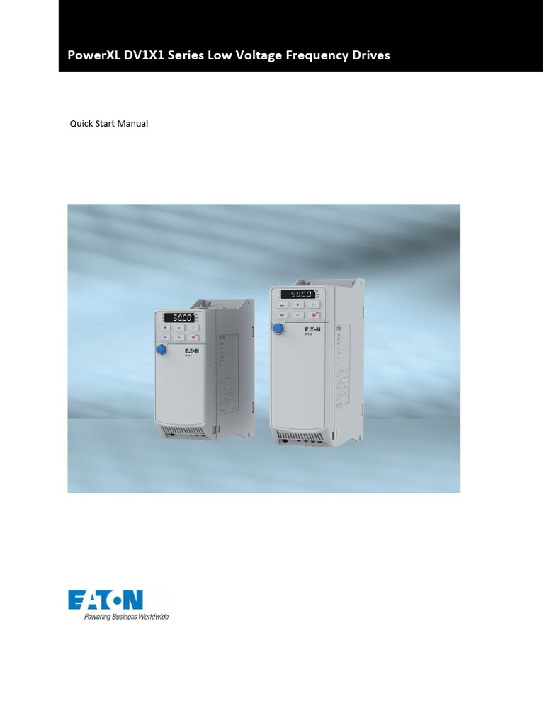 PowerXL DV1X1 Drive Quick Start Guide | PDF | Safety | Electrical ...