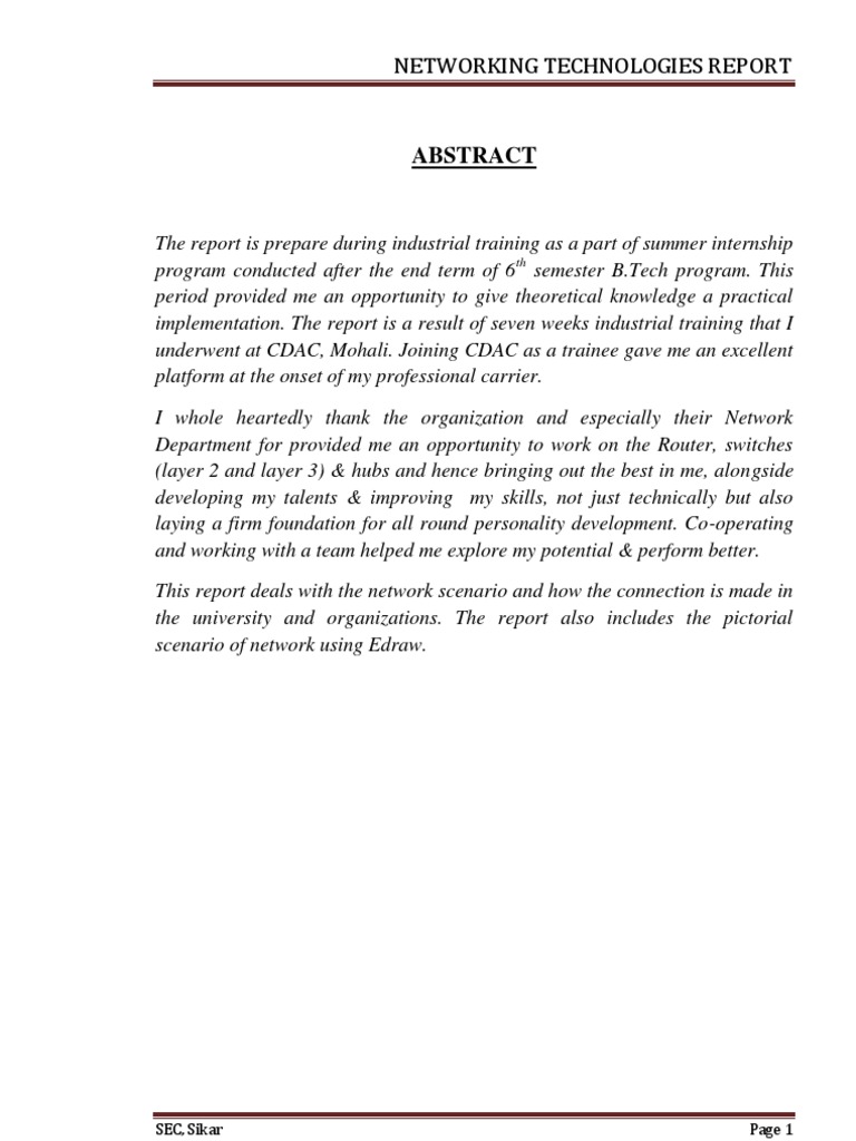 Project Report | PDF | Router (Computing) | Computer Network