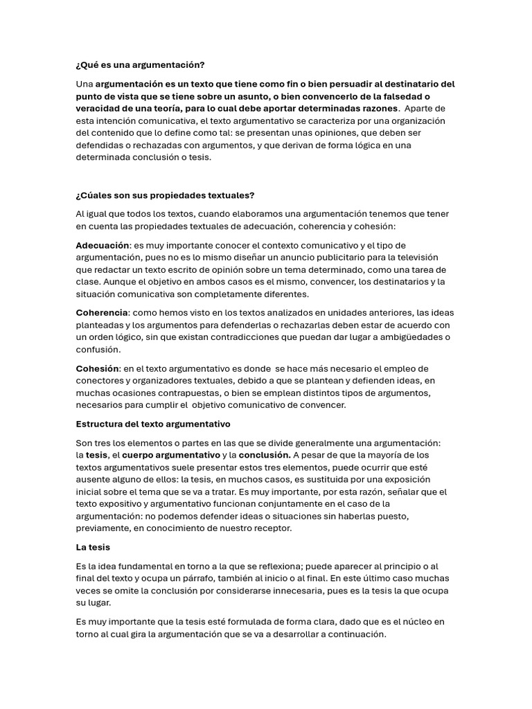 Definición de Argumentación | PDF | Argumento