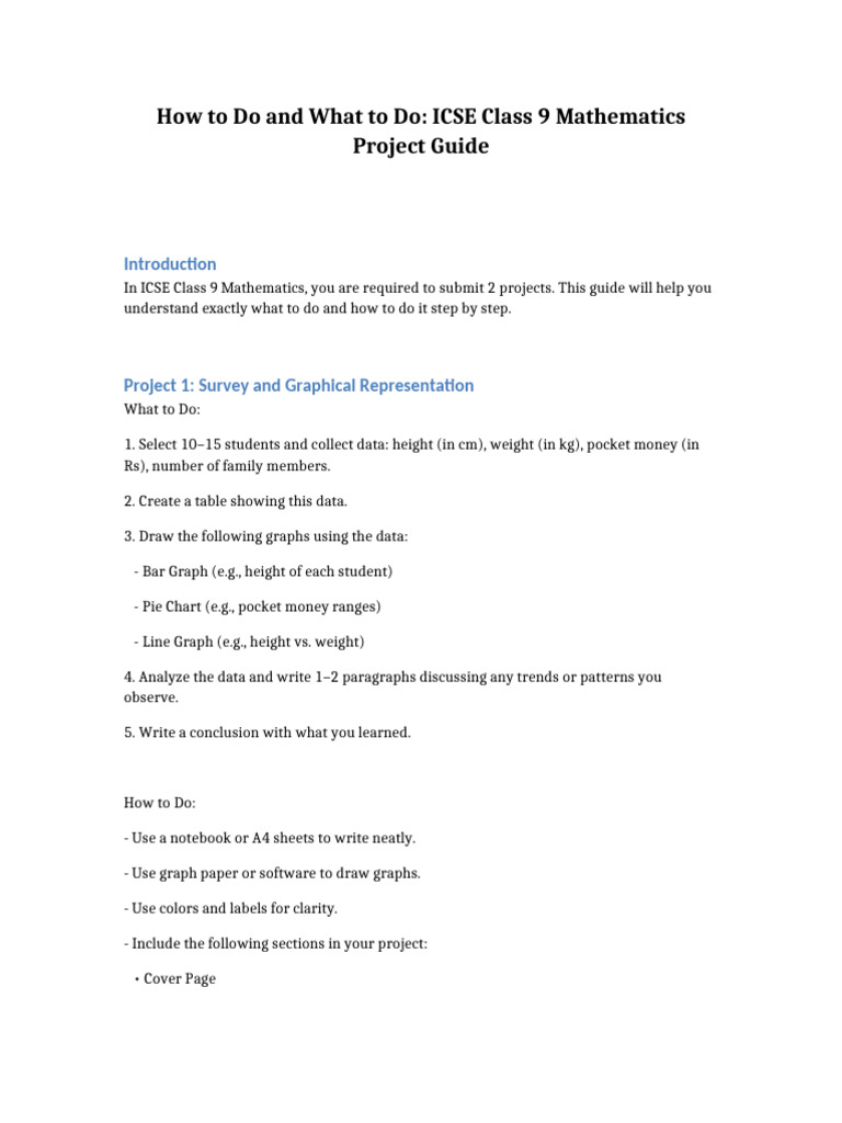 How To Do Math Projects v2 | PDF