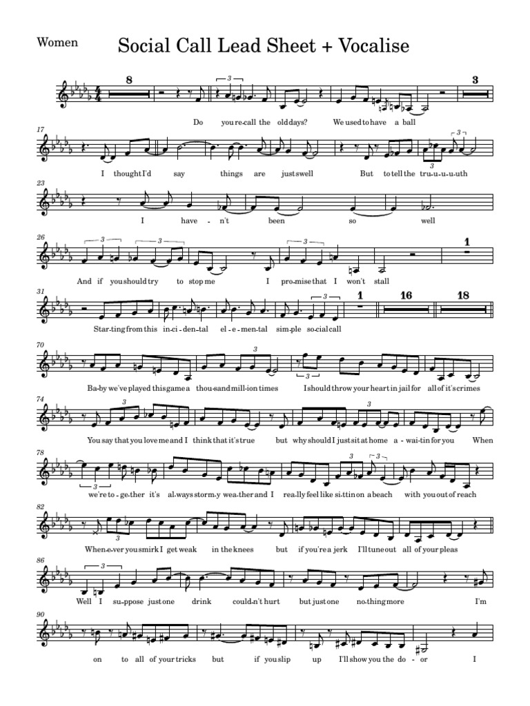 Social Call Lead Sheet-Women | PDF