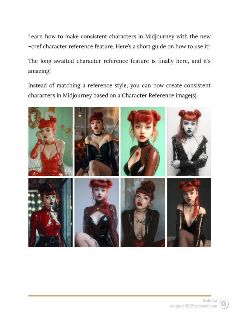How To Make Consistent Characters in Midjourney - Best Tips For CREF Character Reference | PDF