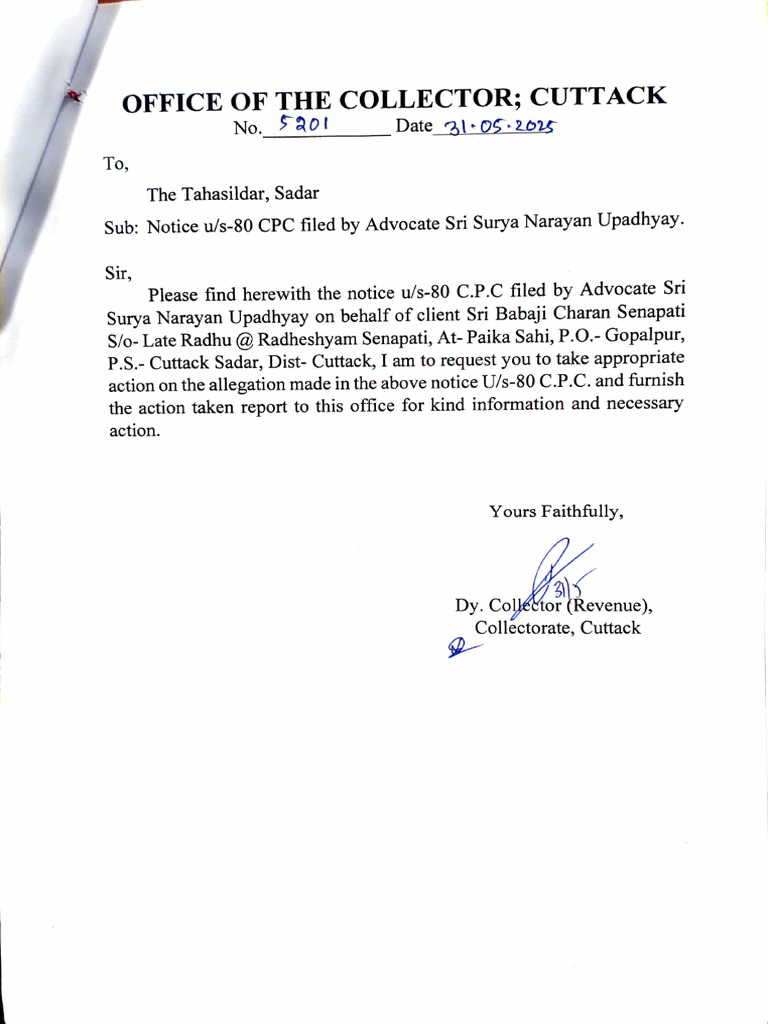 80 CPC Suryanarayan Narayan Upadhyay | PDF | Common Law | Justice