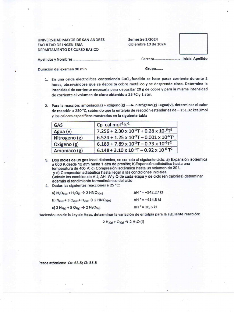 Solucionario Tercer Parcial 2 2024 | PDF
