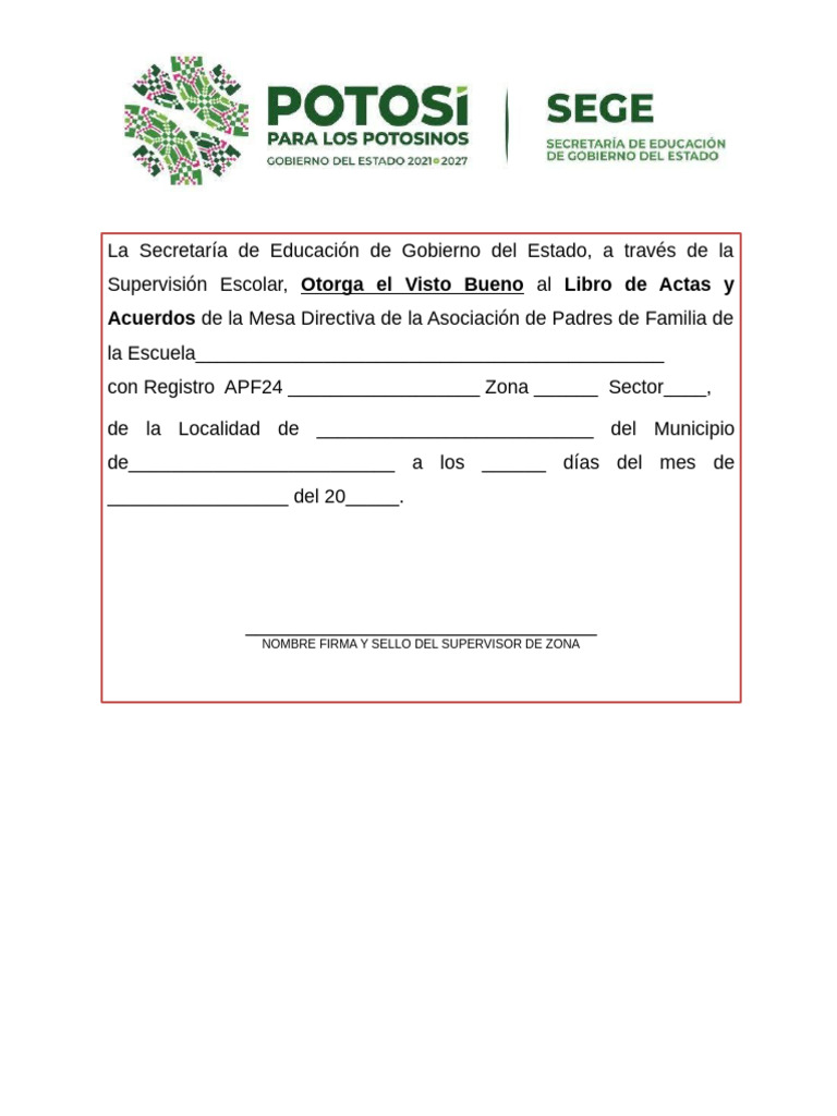 Autorizacion de Libros Apf | PDF