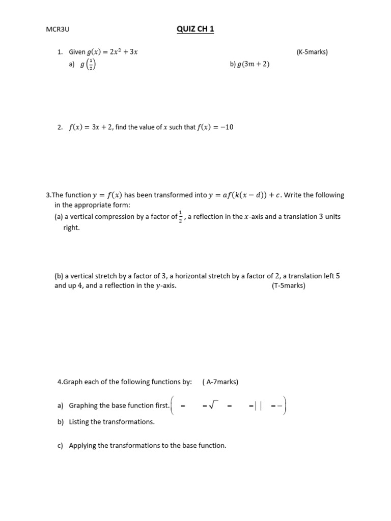 QUIZ CH 1 | PDF