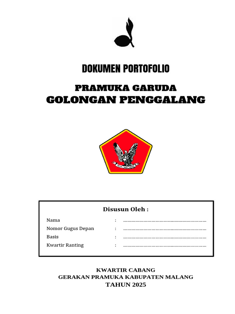 04 Template Portofolio SPG 2025 Penggalang | PDF