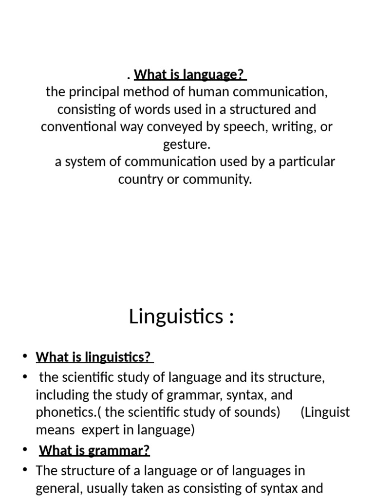 Language, Linguistics Syntax, Morphology | PDF | Morphology ...