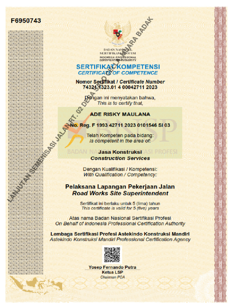 Tenaga Ahli Lanjutan Semenisasi Jalan Rt. 02 Desa Salo Cella, Muara Badak | PDF