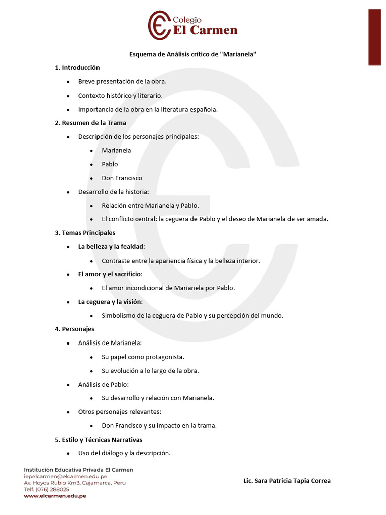 Esquema Analisis Critico | PDF