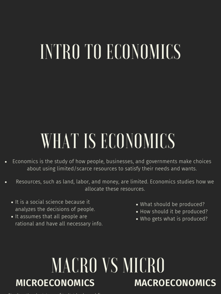 Introduction to Economics Concepts | PDF | Inflation | Microeconomics