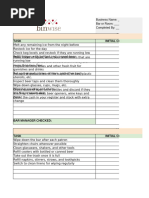 Bar Opening and Closing Checklist | PDF