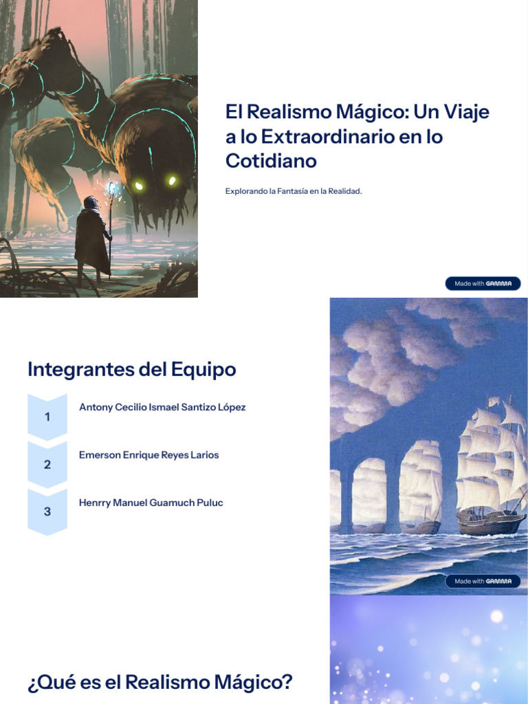 El Realismo Magico Un Viaje A Lo Extraordinario en Lo Cotidiano | PDF ...