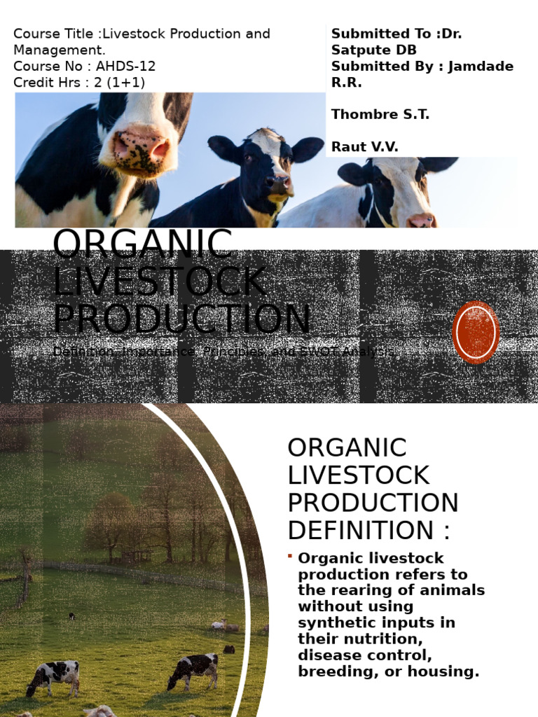 Organic Livestock Production Overview | PDF | Organic Farming | Livestock