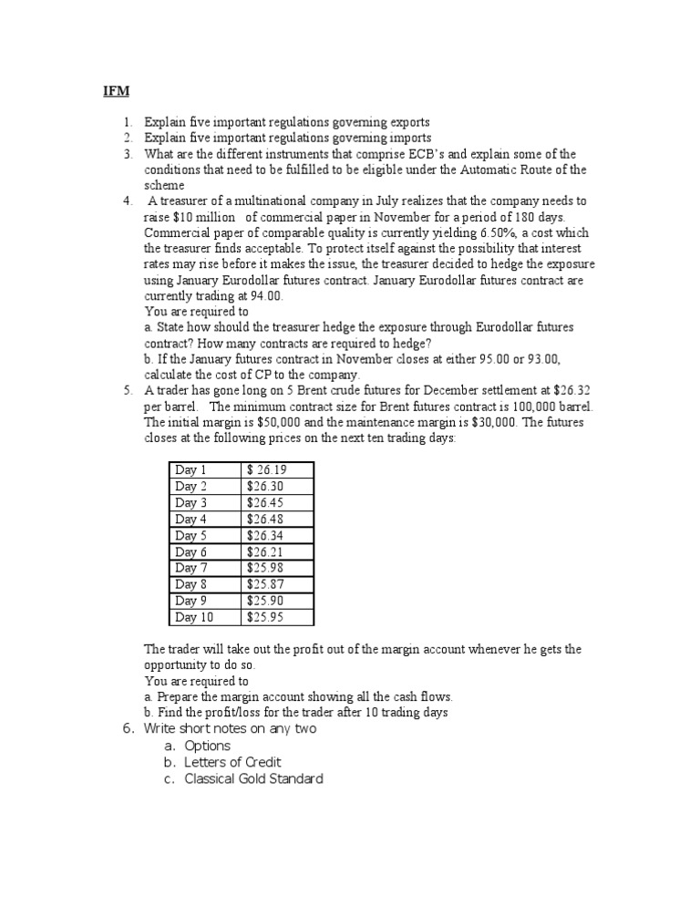 IFM | PDF | Futures Contract | Margin (Finance)