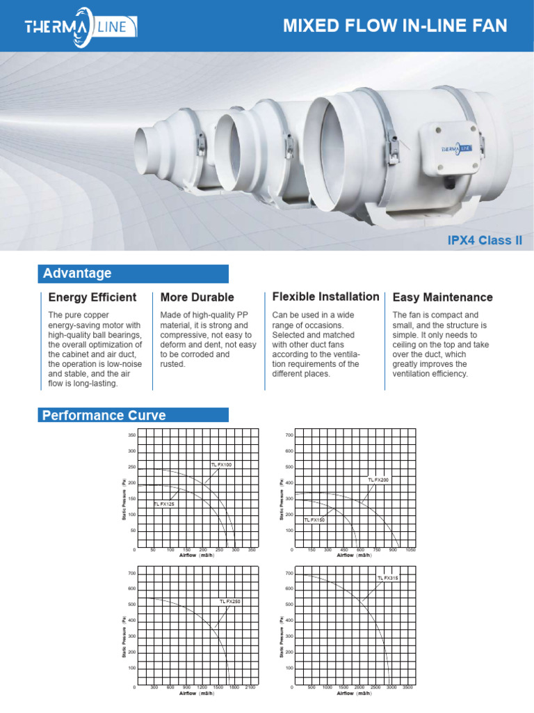 Thermaline Tl-fx Series - Datasheet 2024 | PDF | Duct (Flow ...