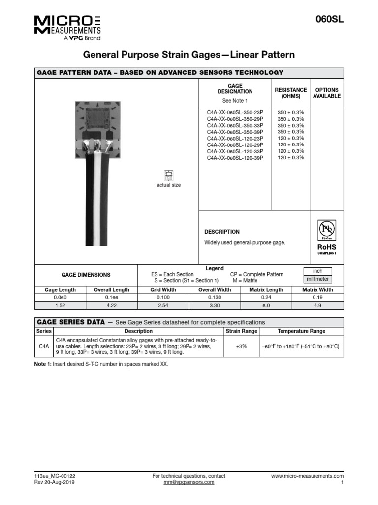 Small Strain Gauge 060SL | PDF | Contractual Term | Legal Liability