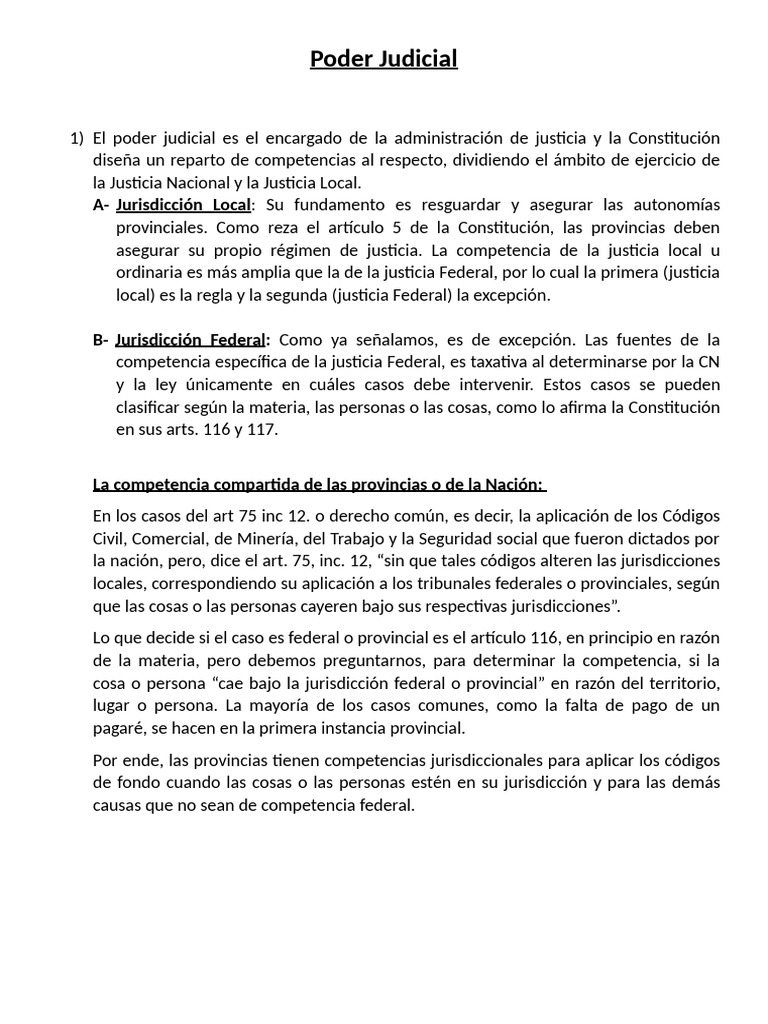 Poder Judicial | PDF | Judicaturas | Jurisdicción