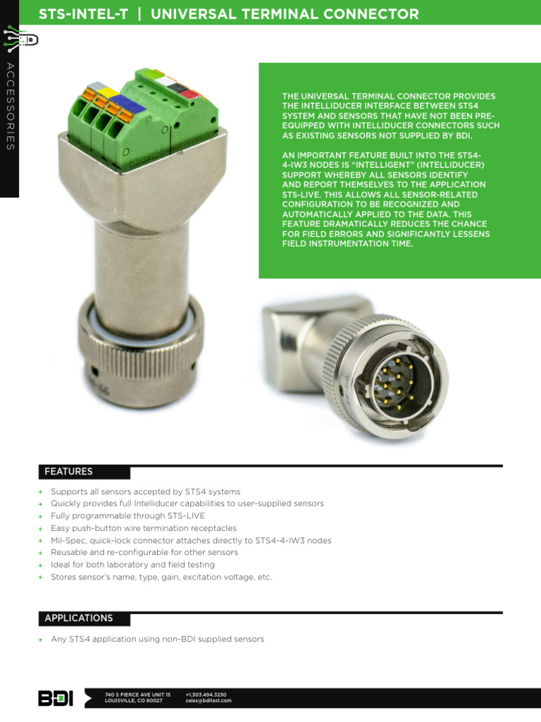 Universal Terminal Connector for STS4 | PDF | Electrical Components ...