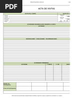 Formato de Reporte de Visitas | PDF