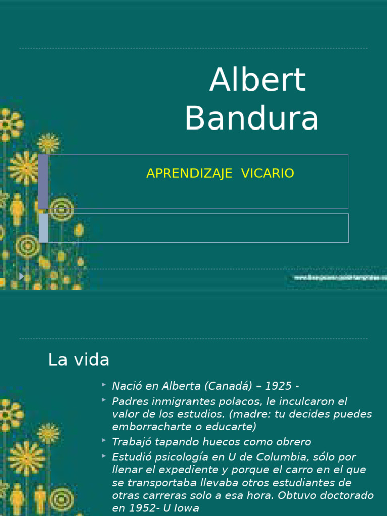 Albert Bandura | PDF | Autoeficacia | Comportamiento