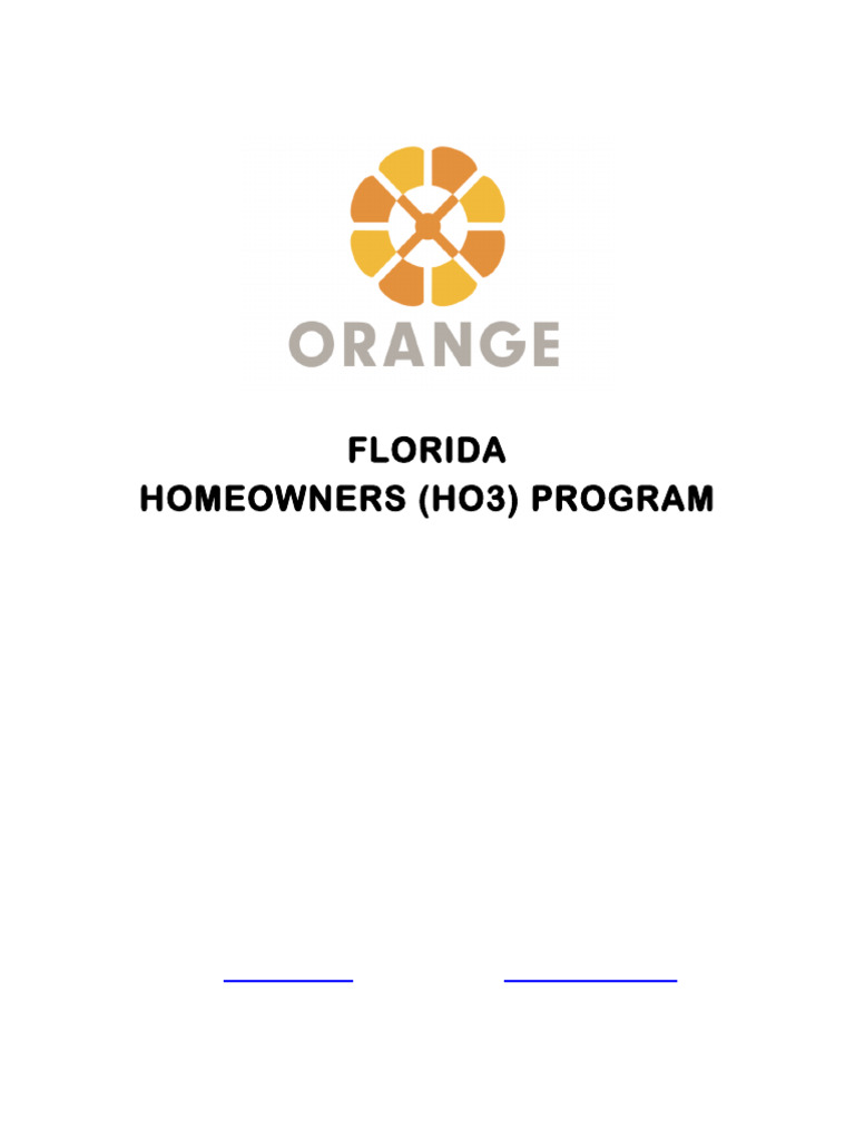 Orange Homeowners Program Guidelines | PDF | Insurance | Home Insurance