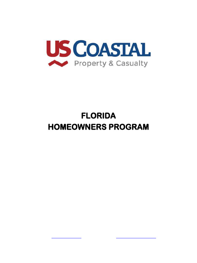 US Coastal Homeowners Underwriting Guideline | PDF | Insurance | Home ...
