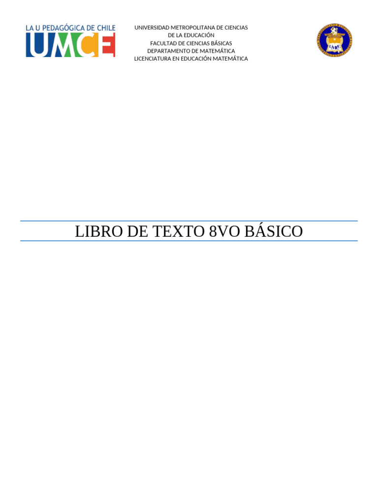 Texto 8vo Básico | PDF | Cuantil | Plan de estudios