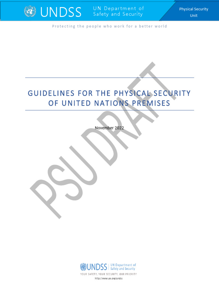 Guideline of PS For UN Premises 20221110 | PDF | Risk Management | Risk