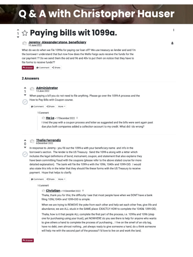 1099a To Pay Bills