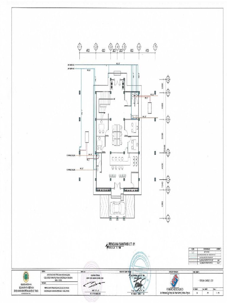 06. Gambar Kerja-D. Rencana Sanitasi | PDF