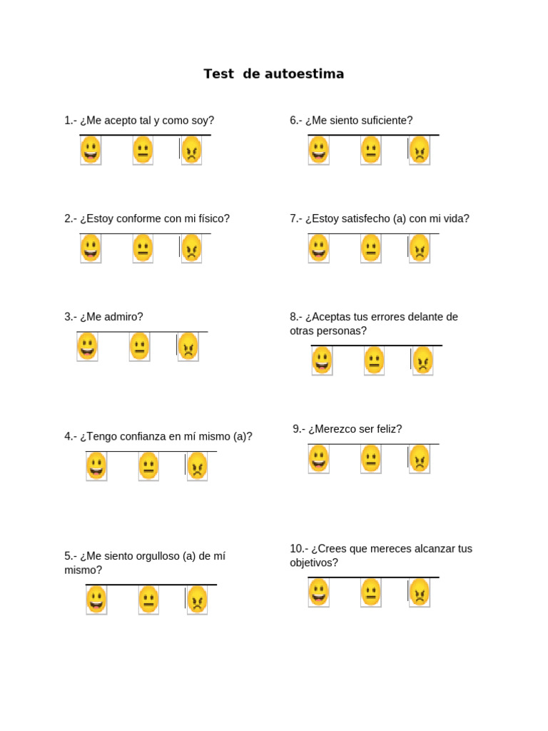 Test Autoestima | PDF