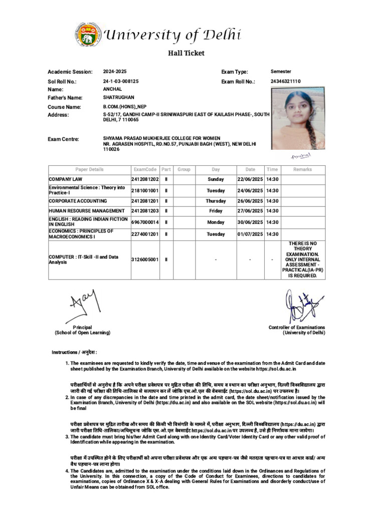 Date Sheet Exam | PDF