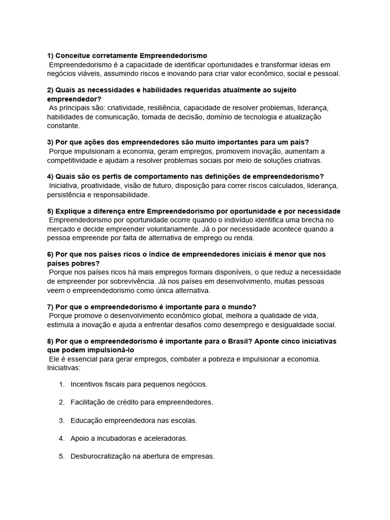 Atividade de Empreendedorismo 2 | PDF | Empreendedorismo | Empresa Startup