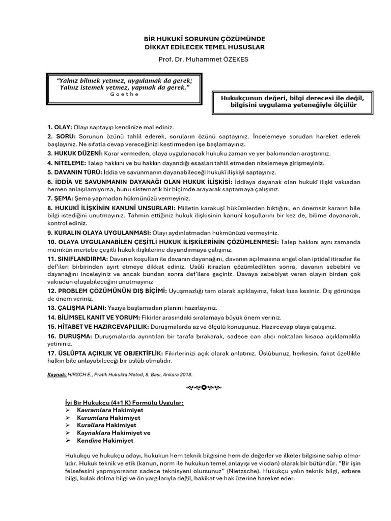 Hukukta Metod | PDF