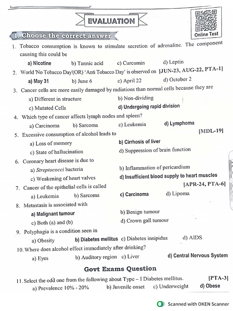 Unit No - 21 - Answer Key.... | PDF