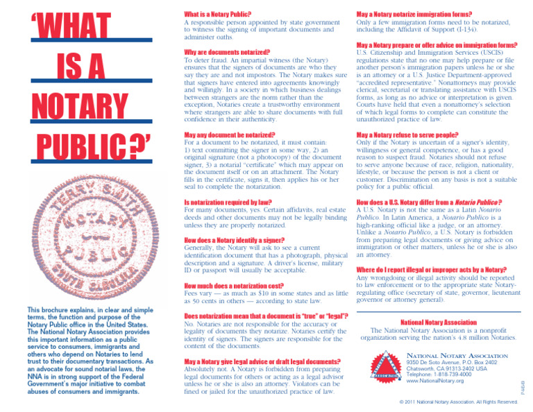 2f-What Is A Notary Public. US | PDF | Notary Public | Civil Law ...