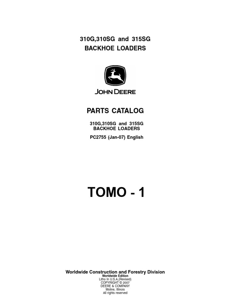 310G - Parts - Manual Tomo 1 | PDF | Loader (Equipment) | Axle