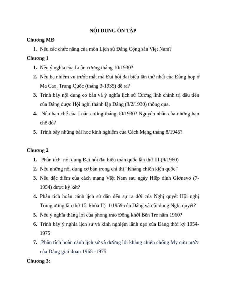 Nội Dung Ôn Tập k77, A0,s1k1,c1k1 (Hkii 24-25) | PDF