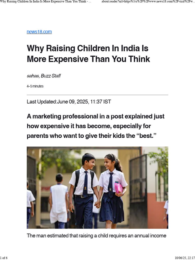 Why Raising Children in India Is More Expensive Than You Think - News18 ...