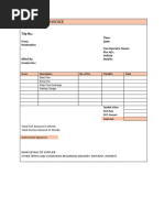 Taxi Bill Receipt Template | PDF