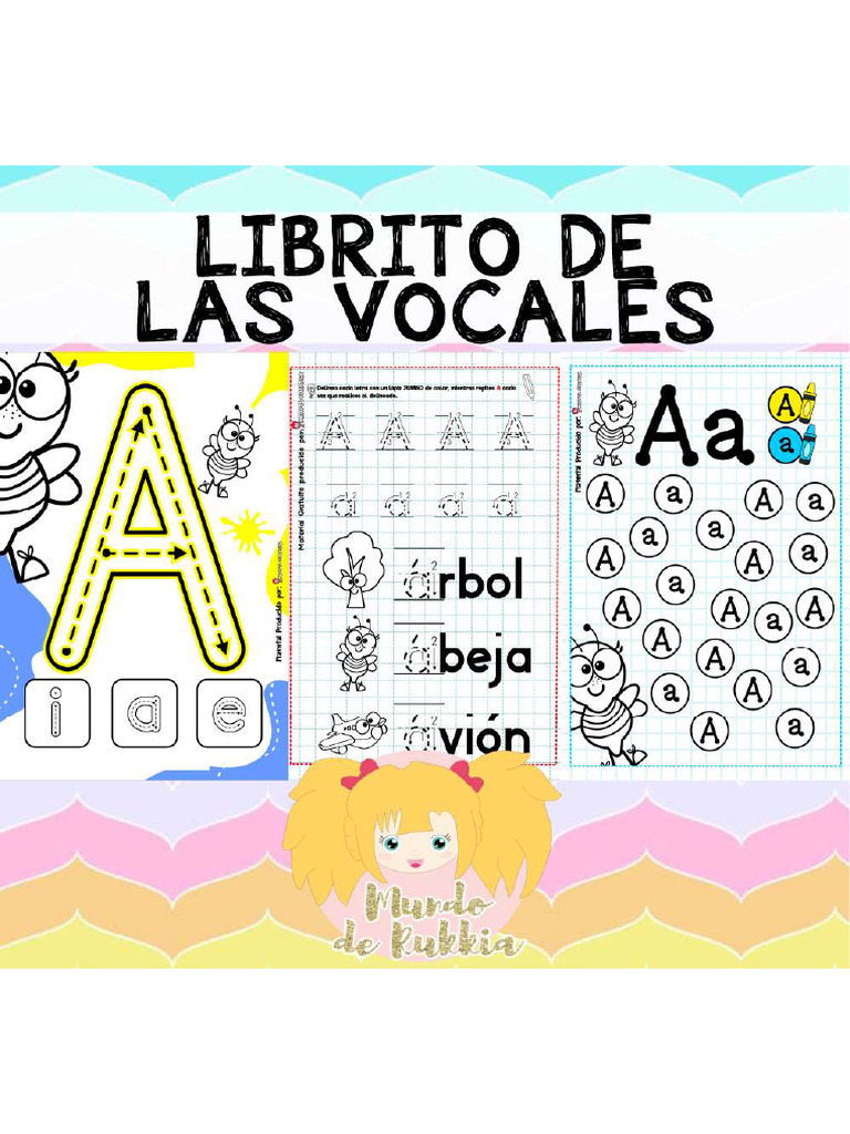 Librito Vocales Lenguaje y Pintura | PDF