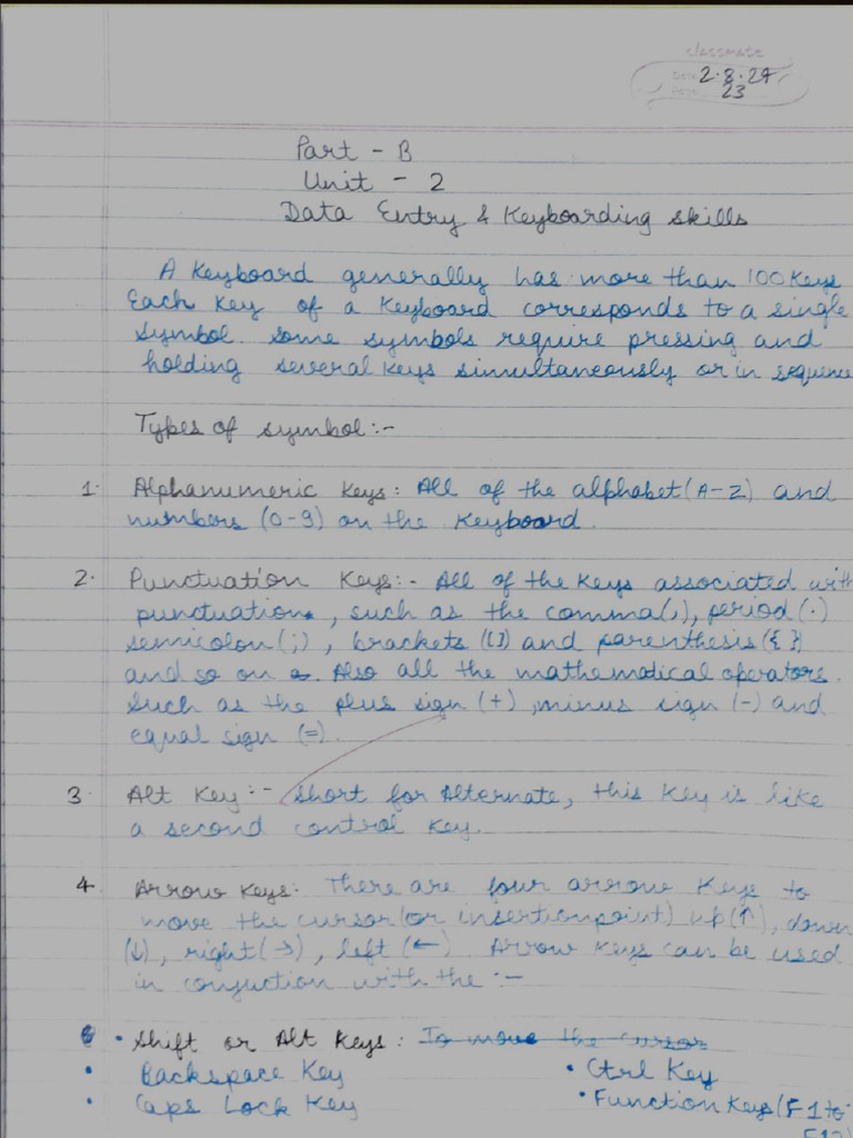 Data Entry and Keyboard Skills | PDF