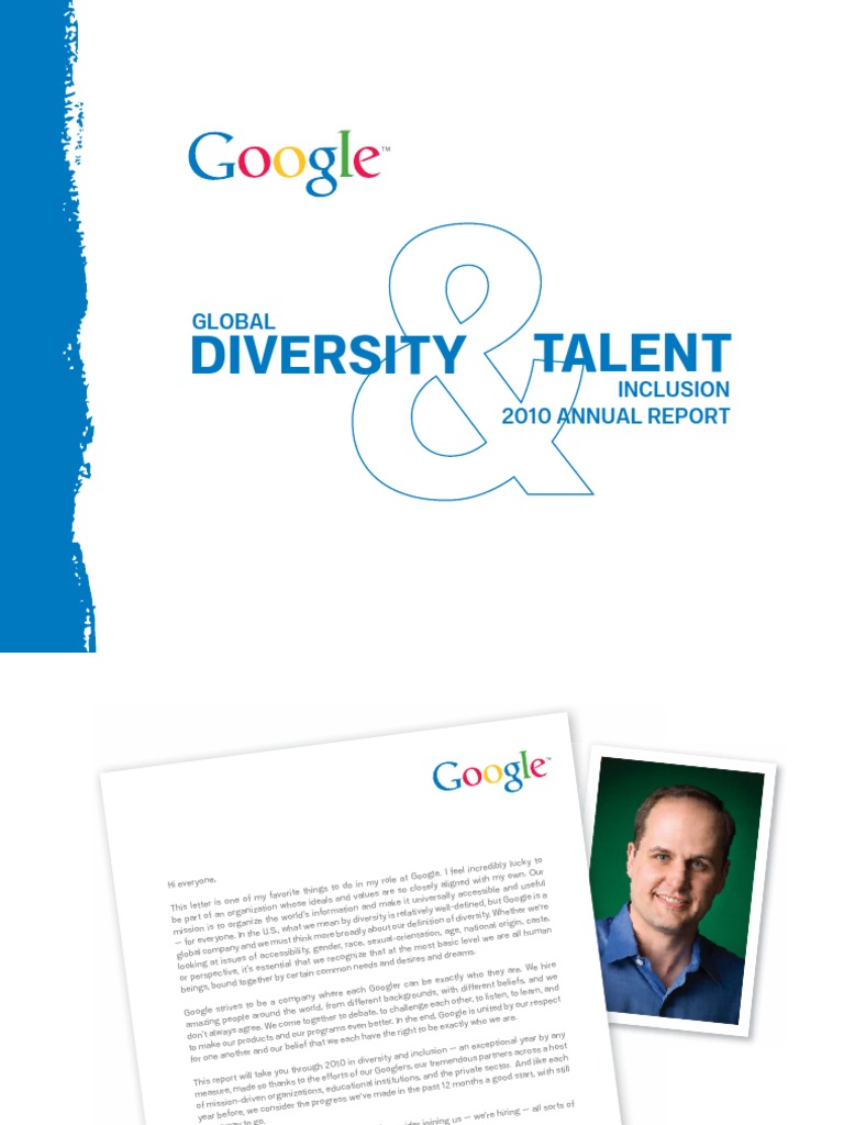 Google 2010 Report On Global Diversity and Inclusion | PDF | Google ...