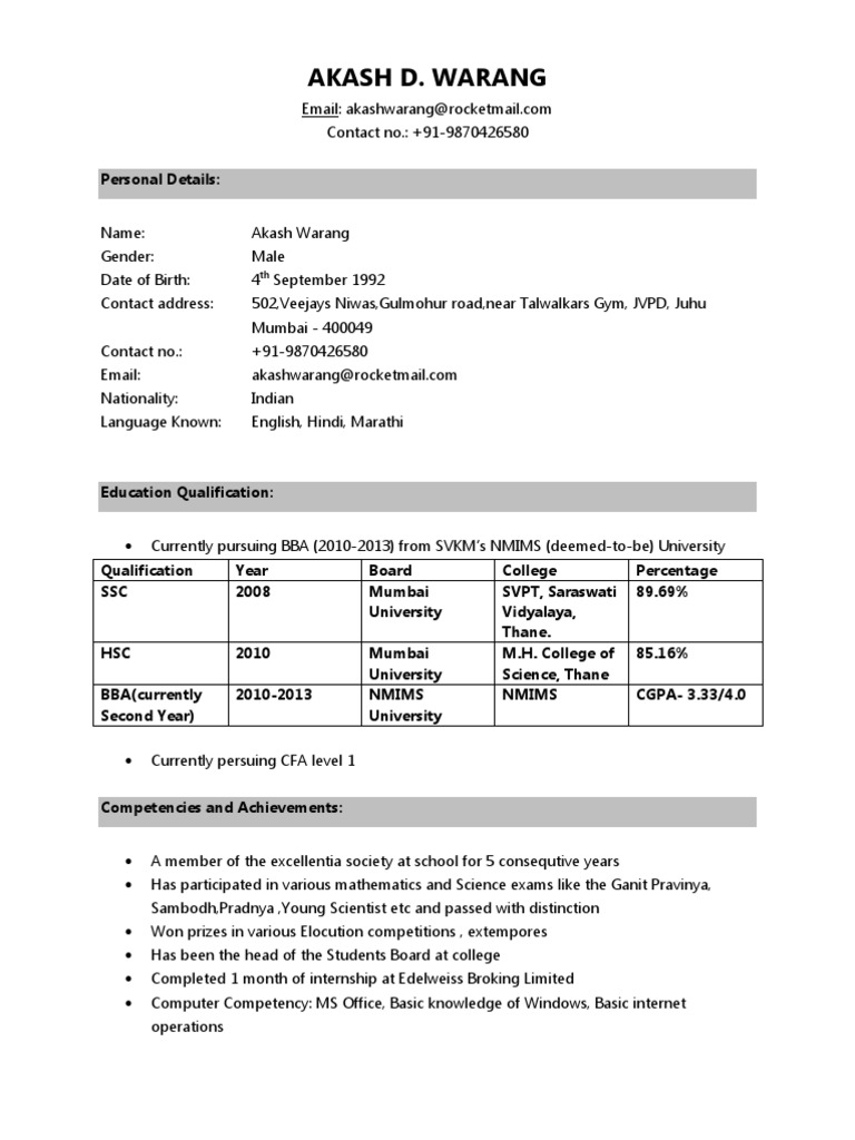 Akash Resume | PDF