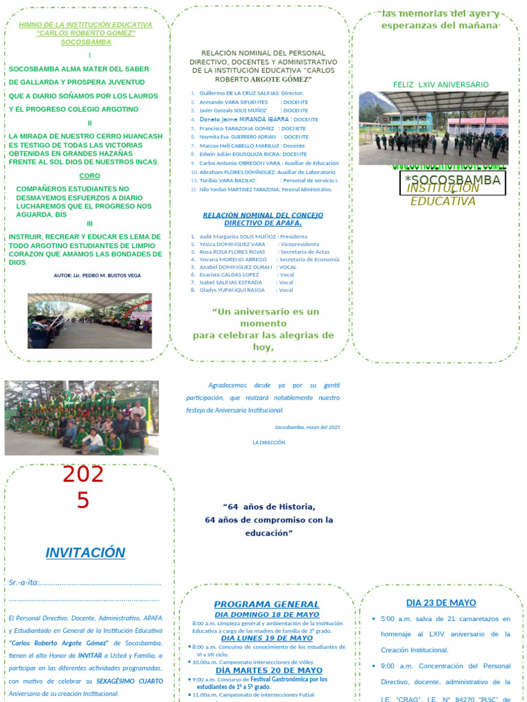 Programa Aniversario 2025 | PDF