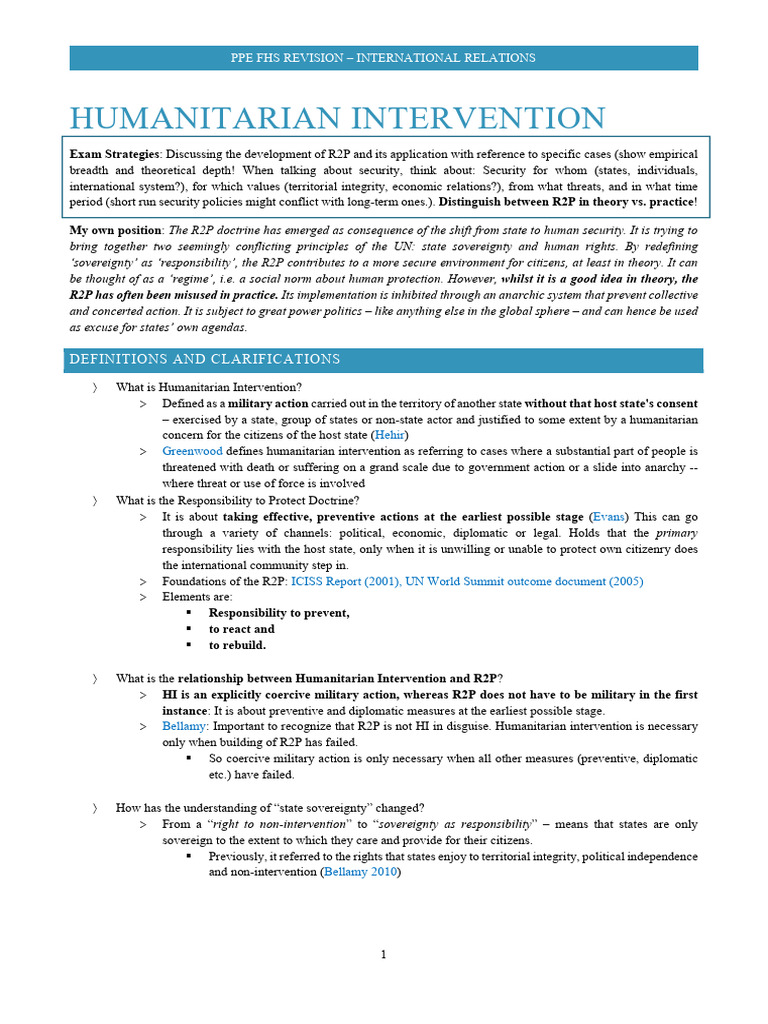 06 IR Humanitarian Intervention | PDF | Responsibility To Protect ...