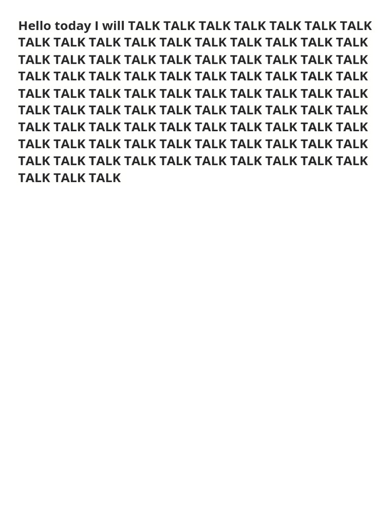 Talk | PDF