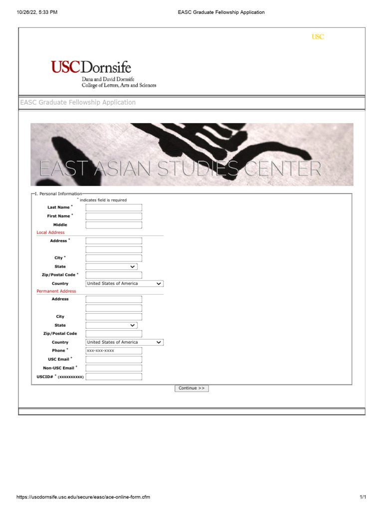 EASC Grad Fellowship Sample Application | PDF | Résumé