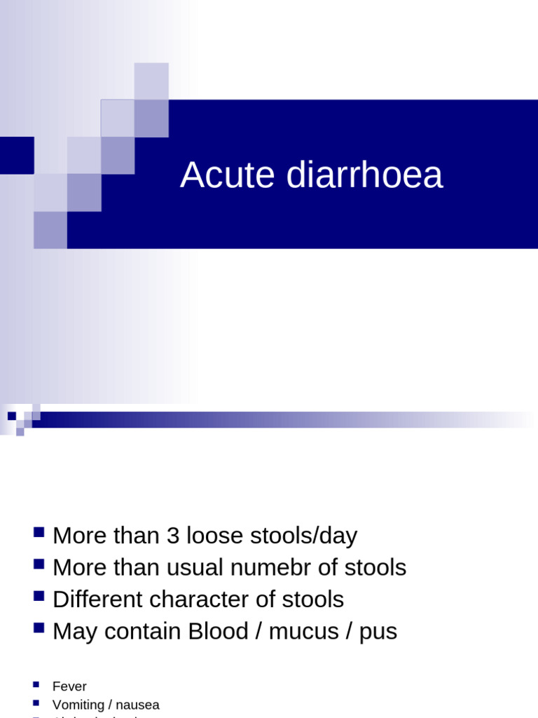 Acute Diarrhoea | PDF